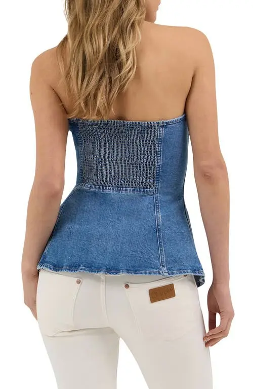 Wrangler Strapless Denim Bustier Top - Wrangler Wrugged | Editorialist